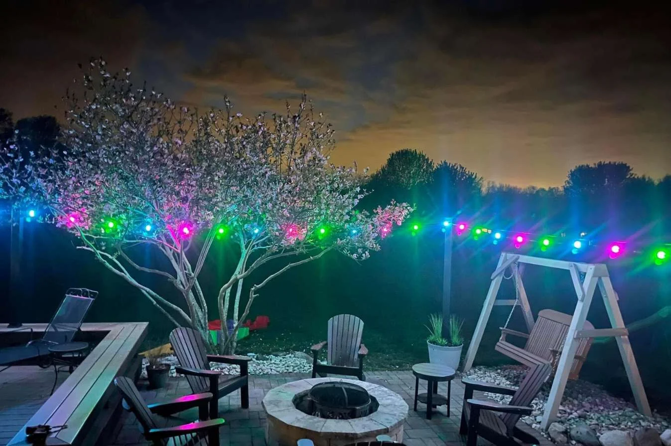 Globe Lights in New Braunfels, TX | Outdoor String Lighting