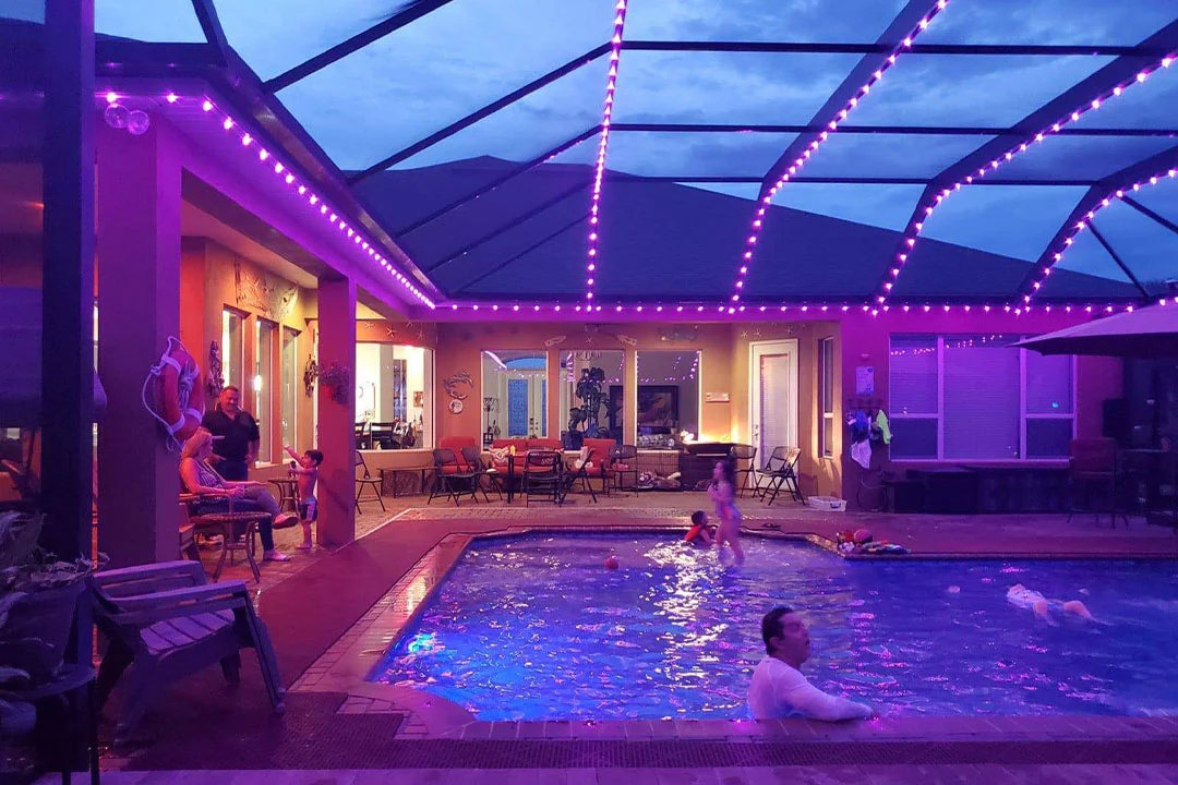 Pool Cage Lighting | New Braunfels, TX