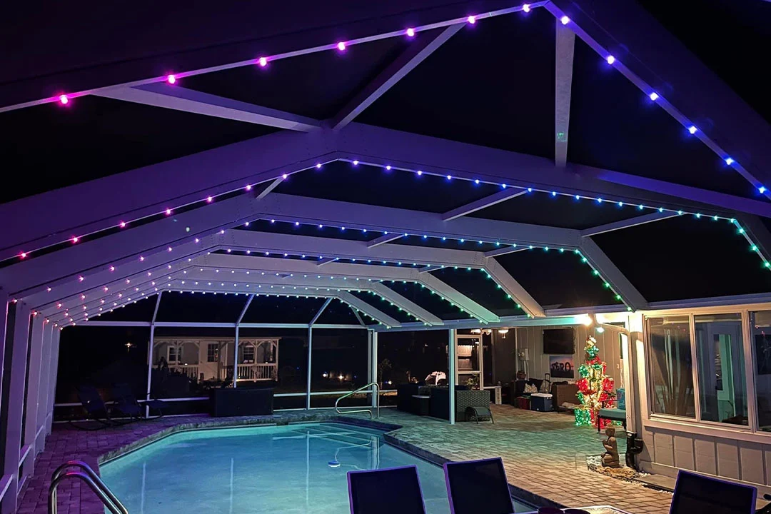 Pool Cage Lighting | New Braunfels, TX