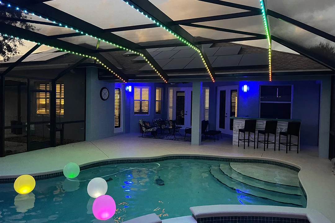 Pool Cage Lighting | New Braunfels, TX