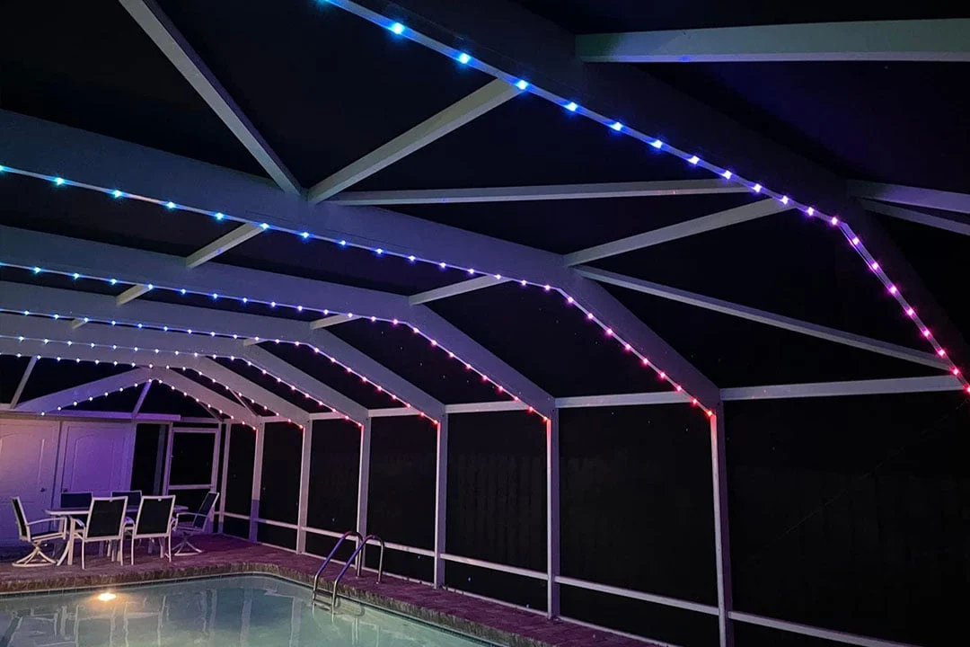 Pool Cage Lighting | New Braunfels, TX